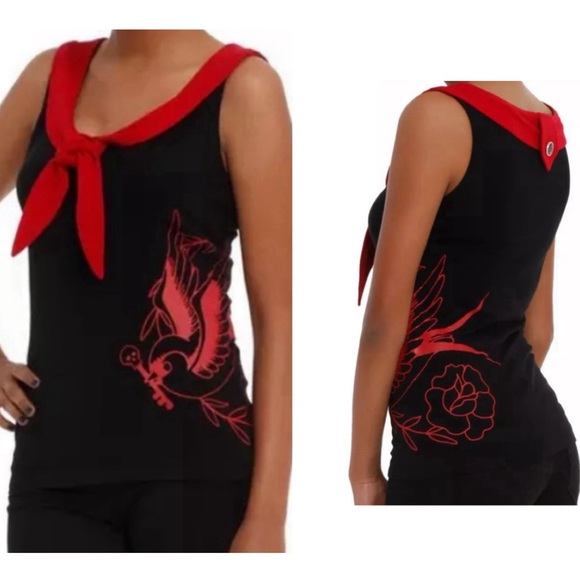Hot Topic | Tops | Midnight Hours Sailor Rockabilly Top | Poshmark